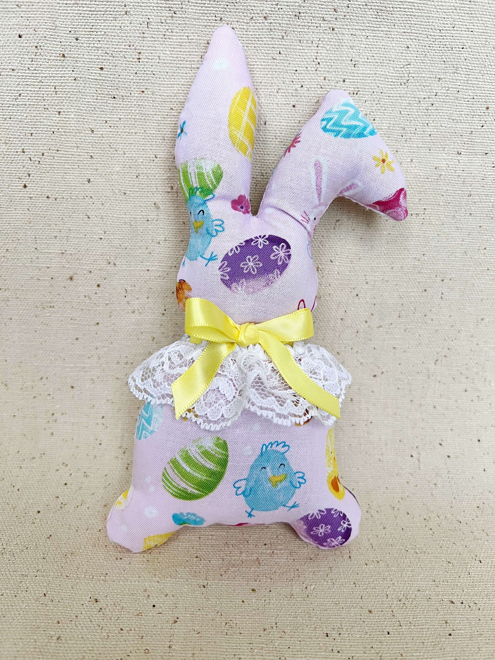 Easter Fabric Bunny, Easter Home Decor, Farmhouse Style Primitive Bunny ...