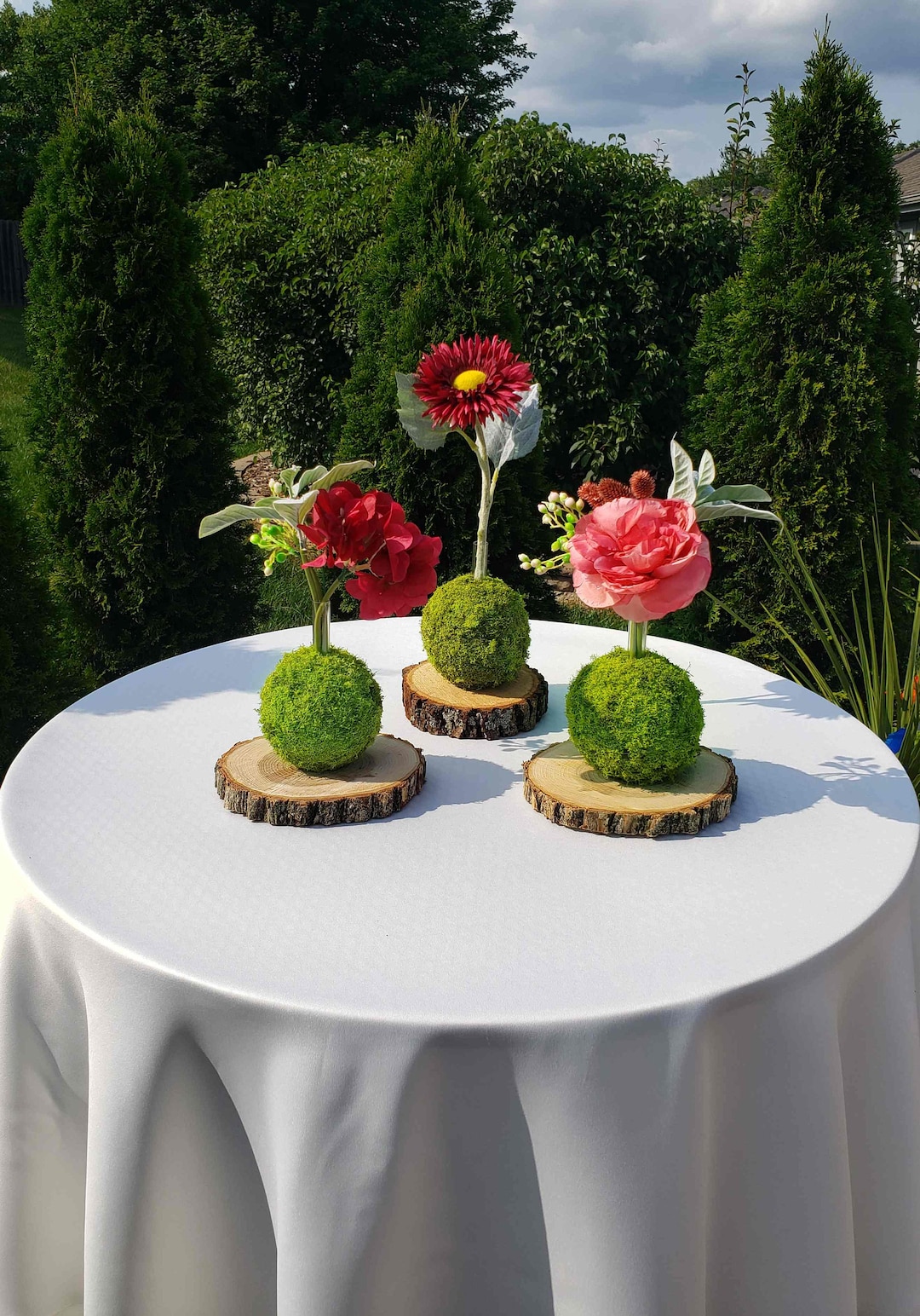 Rustic Moss Decoration, Wedding Centerpiece, Moss Ball, Rustic Home ...