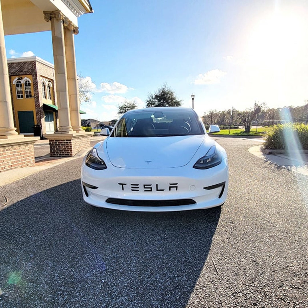 Tesla Big Vinyl Decal | MADE IN USA | Bumper Window Sticker | Logo ...