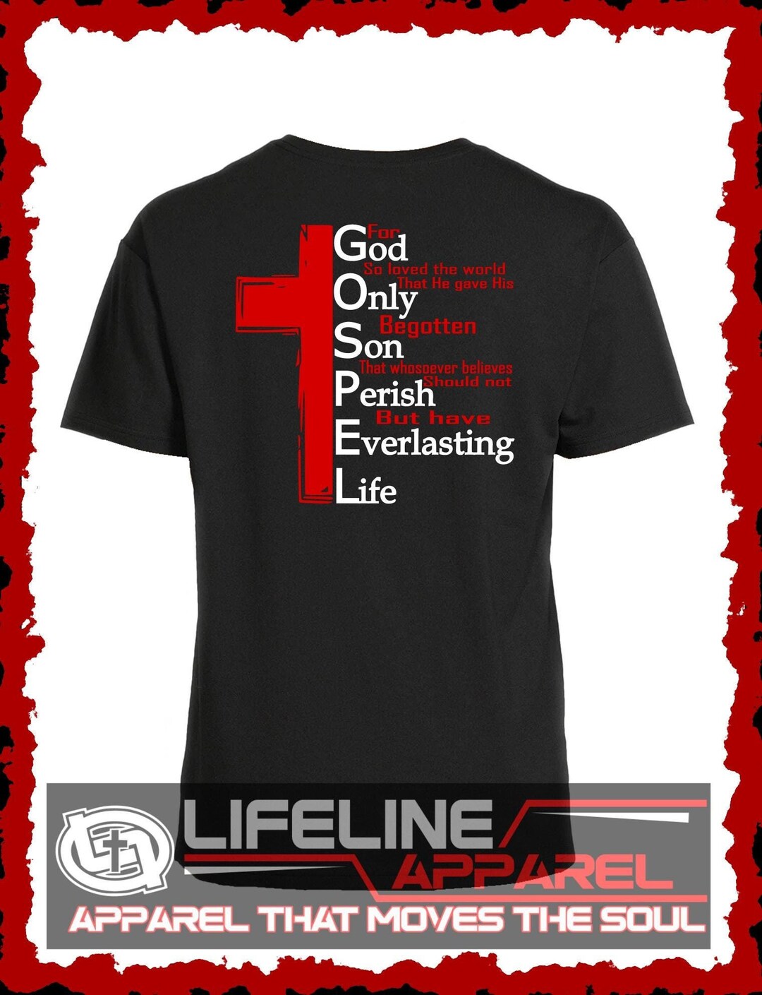 God so Loved Cross by Lifeline Apparel - Etsy