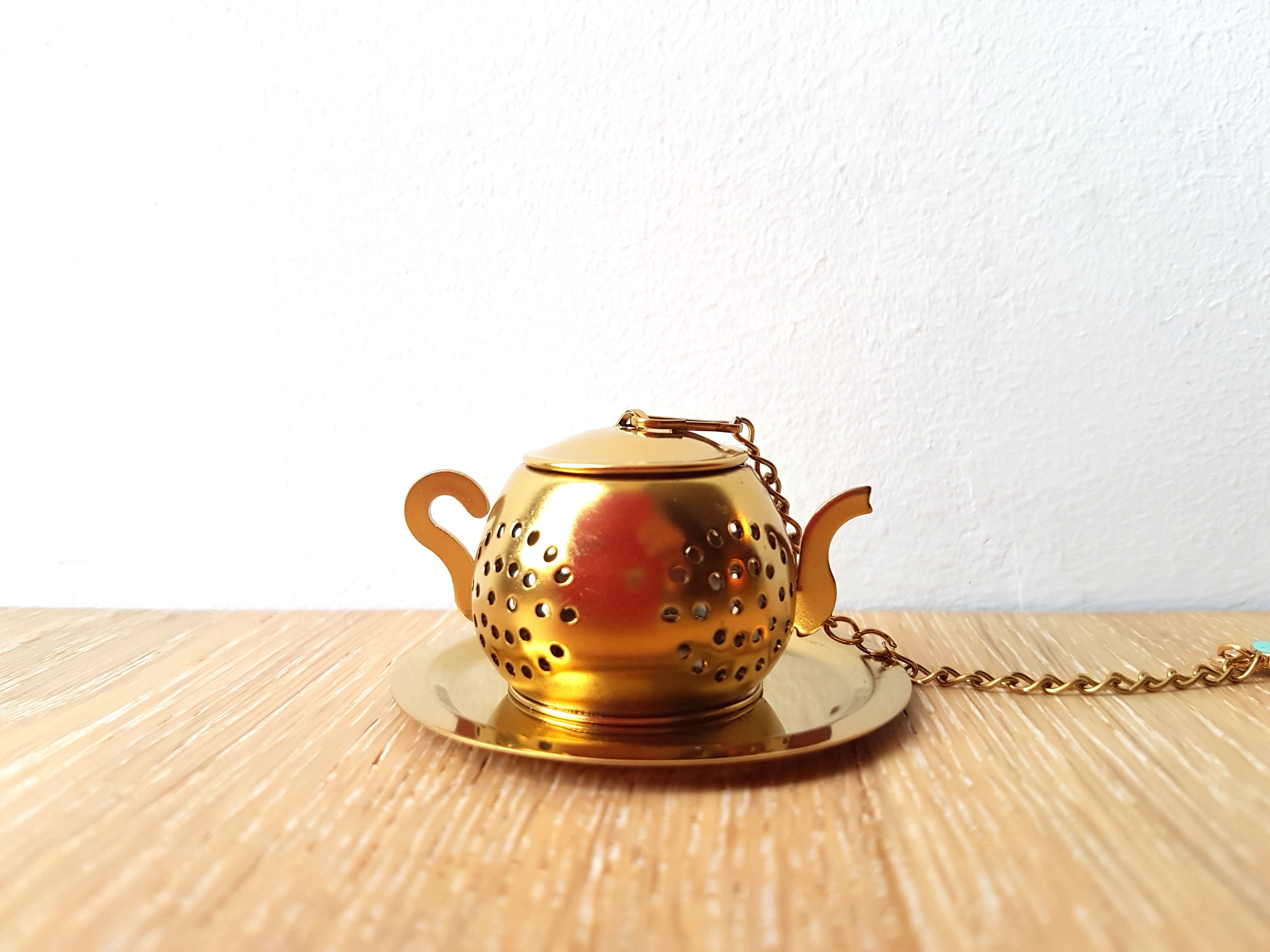Tea Infuser With Real Daisy Flower in Resin Pendant for Fresh - Etsy