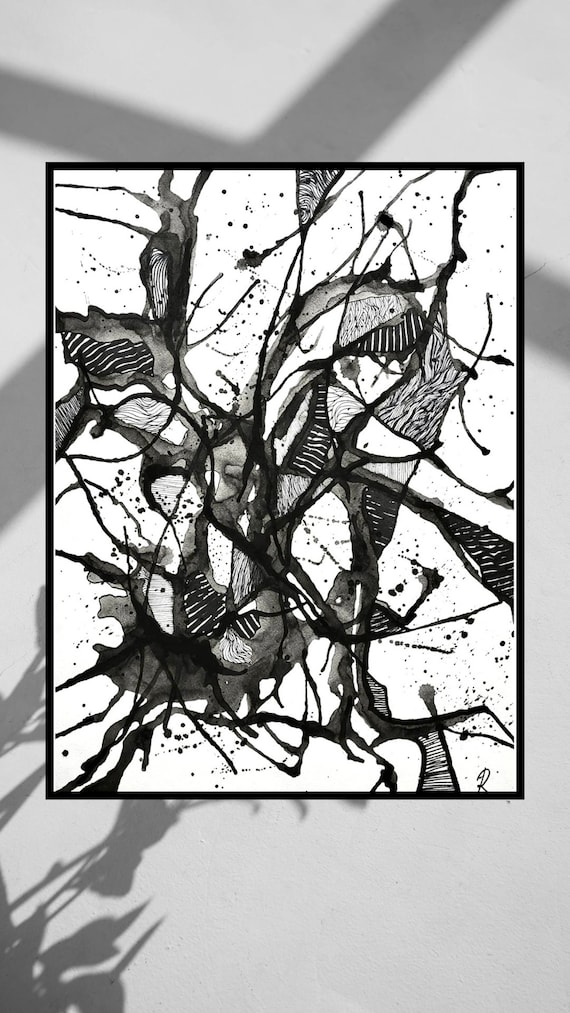 Contrast Painting Black And White