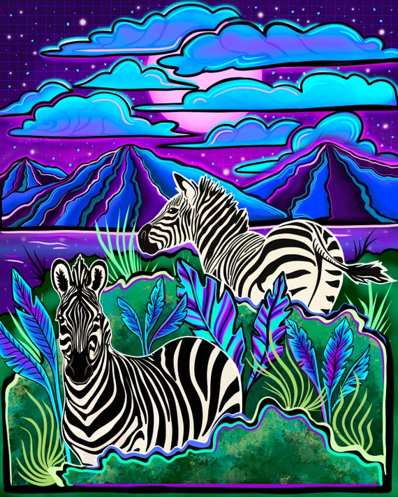 Zebra Zen Art Print | Etsy