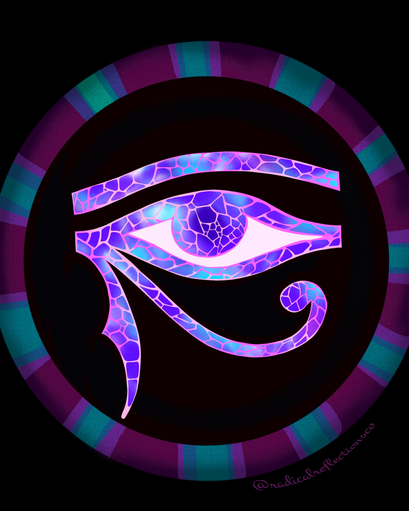 Eye of Ra Mosaic Art Print - Etsy