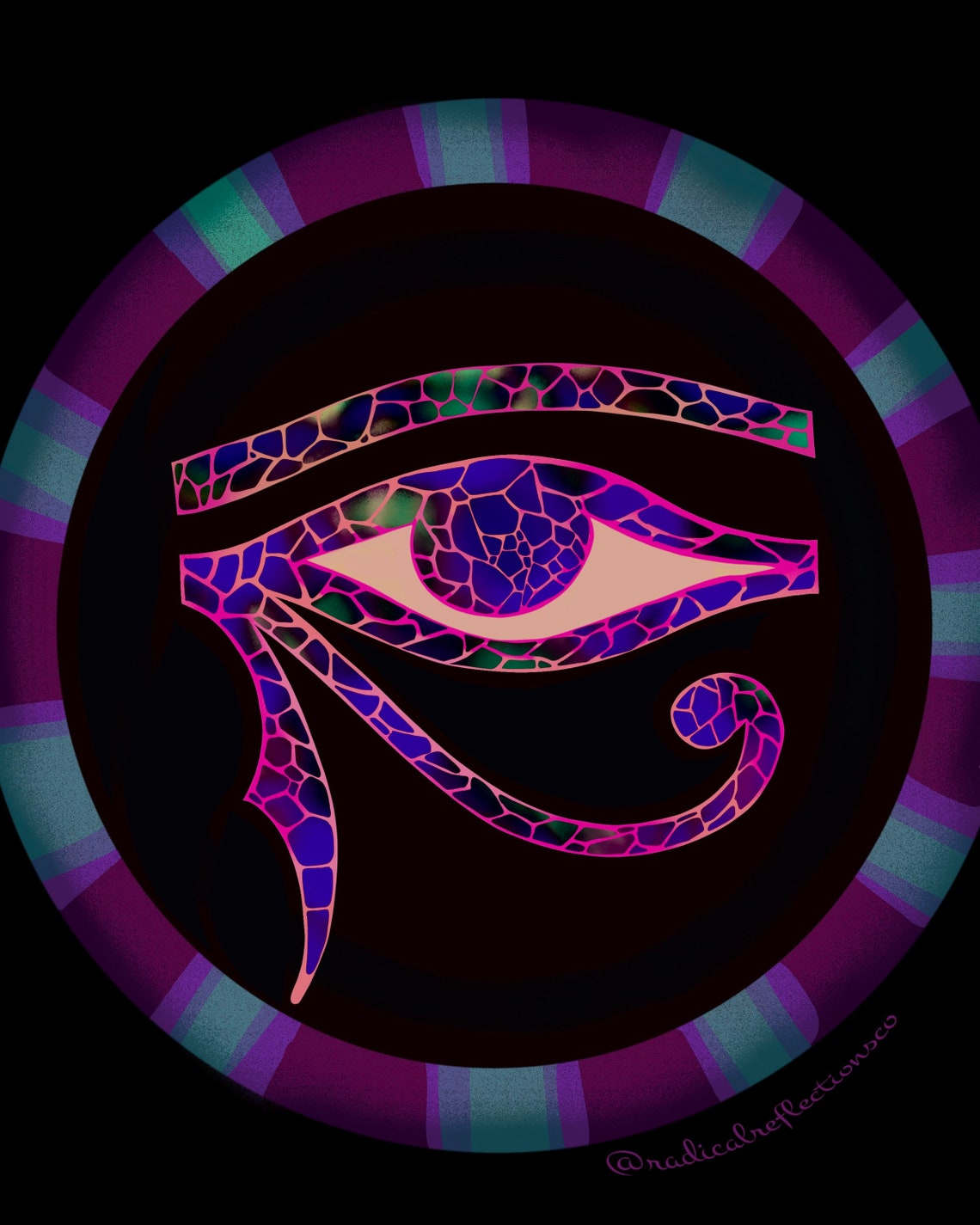 Eye of Ra Mosaic Art Print - Etsy