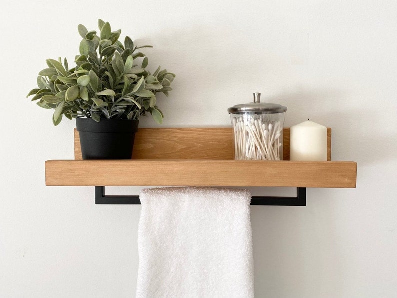 Bathroom Towel Rack Shelf Floating Shelf Hand Towel Holder - Etsy Bathroom Towel Rack Shelf Floating Shelf Hand Towel Holder - Etsy