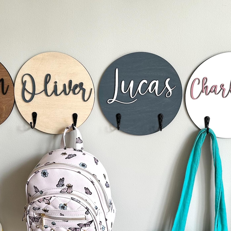 Coat Hook Name Sign - Etsy UK