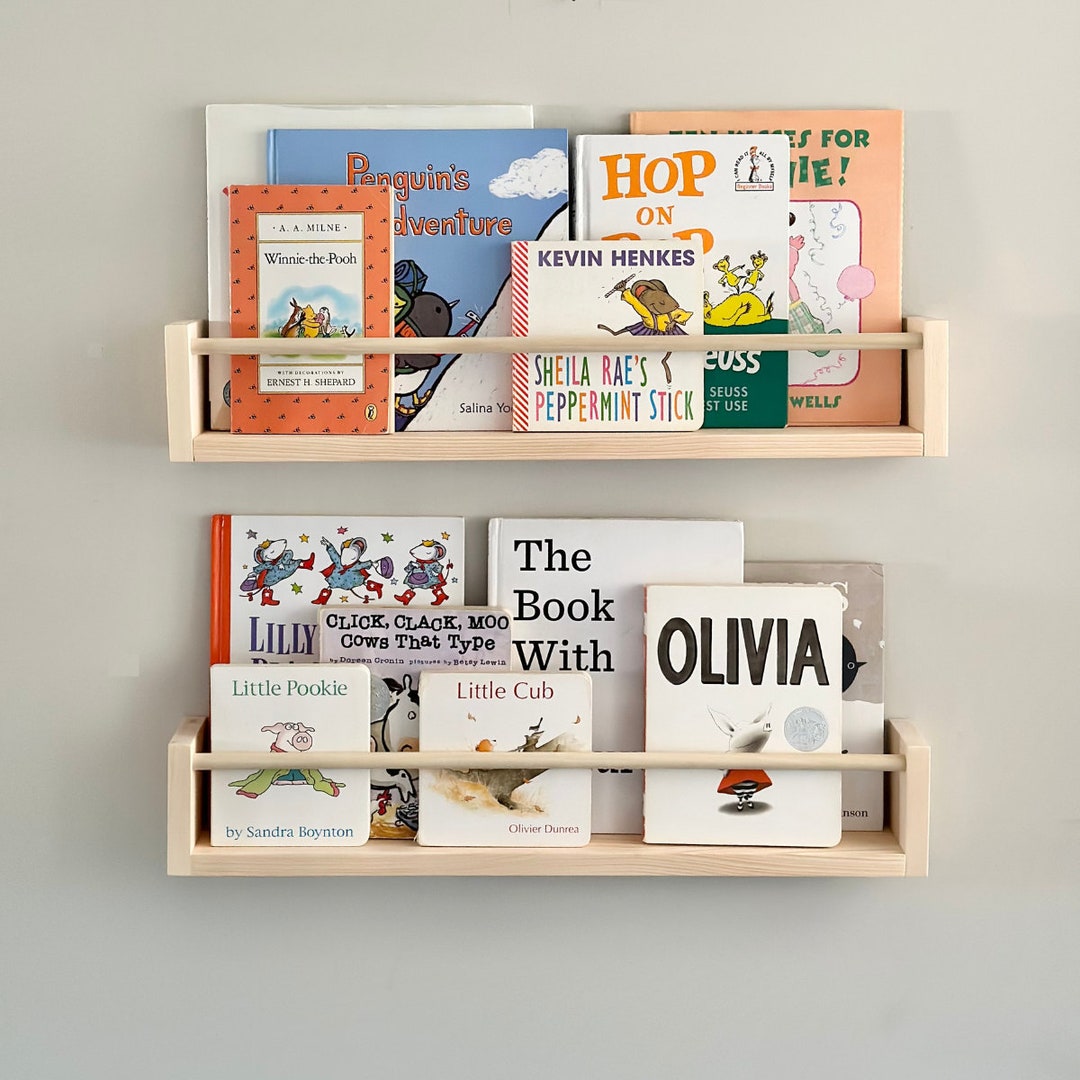 Children's Bookshelf, Nursery Shelves, Nursery Decor, Nursery Shelf ...
