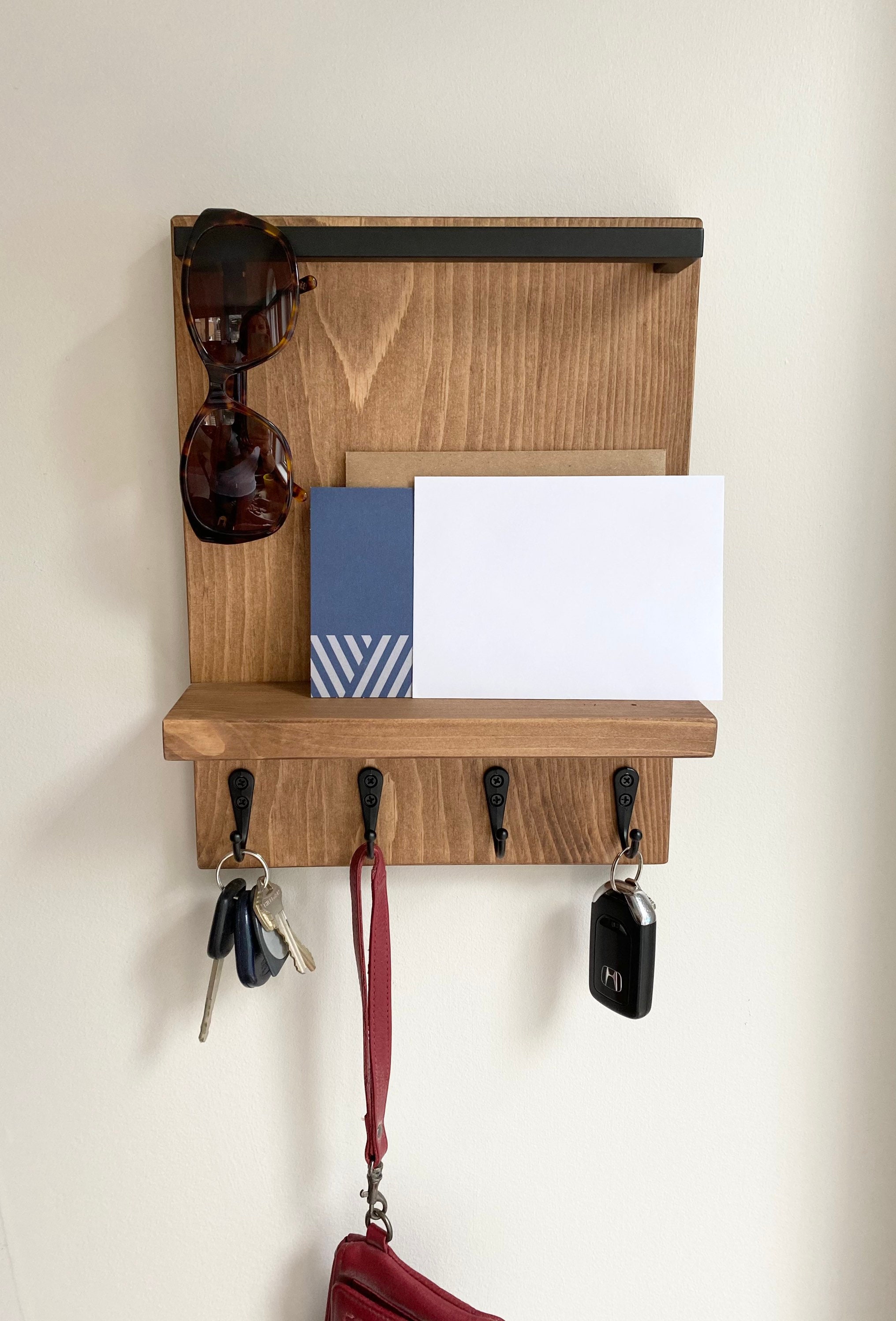 Entryway Organizer Key Holder Sunglass Holder Key Hooks | Etsy