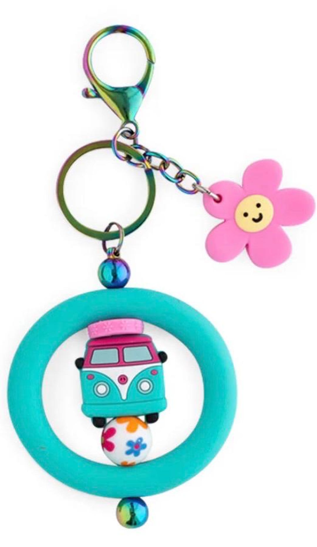 Silicone Beaded Round Keychains - Etsy