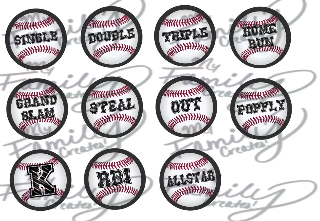 REFILL - Baseball Helmet Stickers Single Page - Etsy
