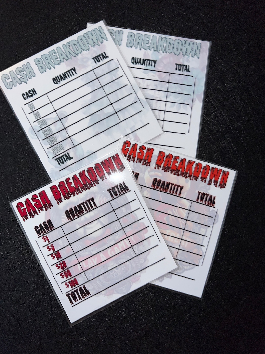 Laminated Bank Teller Cash Slips - Etsy