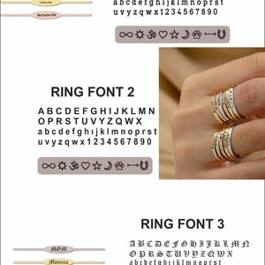 14k GOLD Custom Stacking Rings, Stackable Name Ring, Dainty Name Ring ...