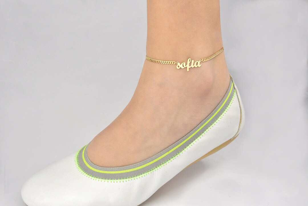 Name Anklet • Initial Anklet • Custom Silver Anklet • Custom Anklet ...
