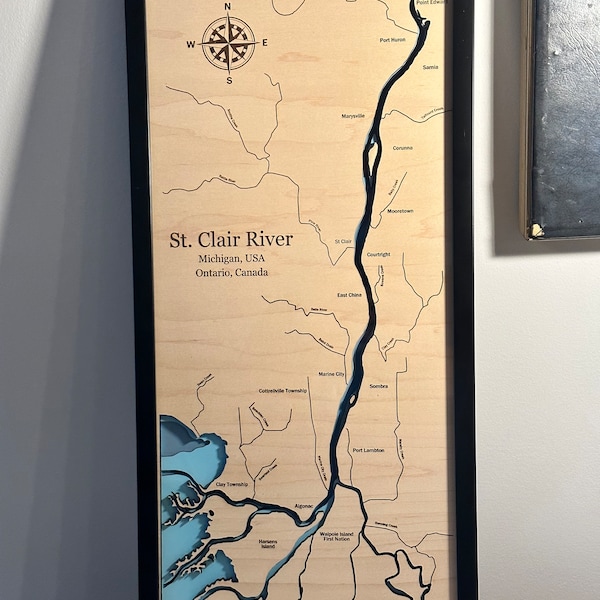 Map of St. Clair River - Etsy