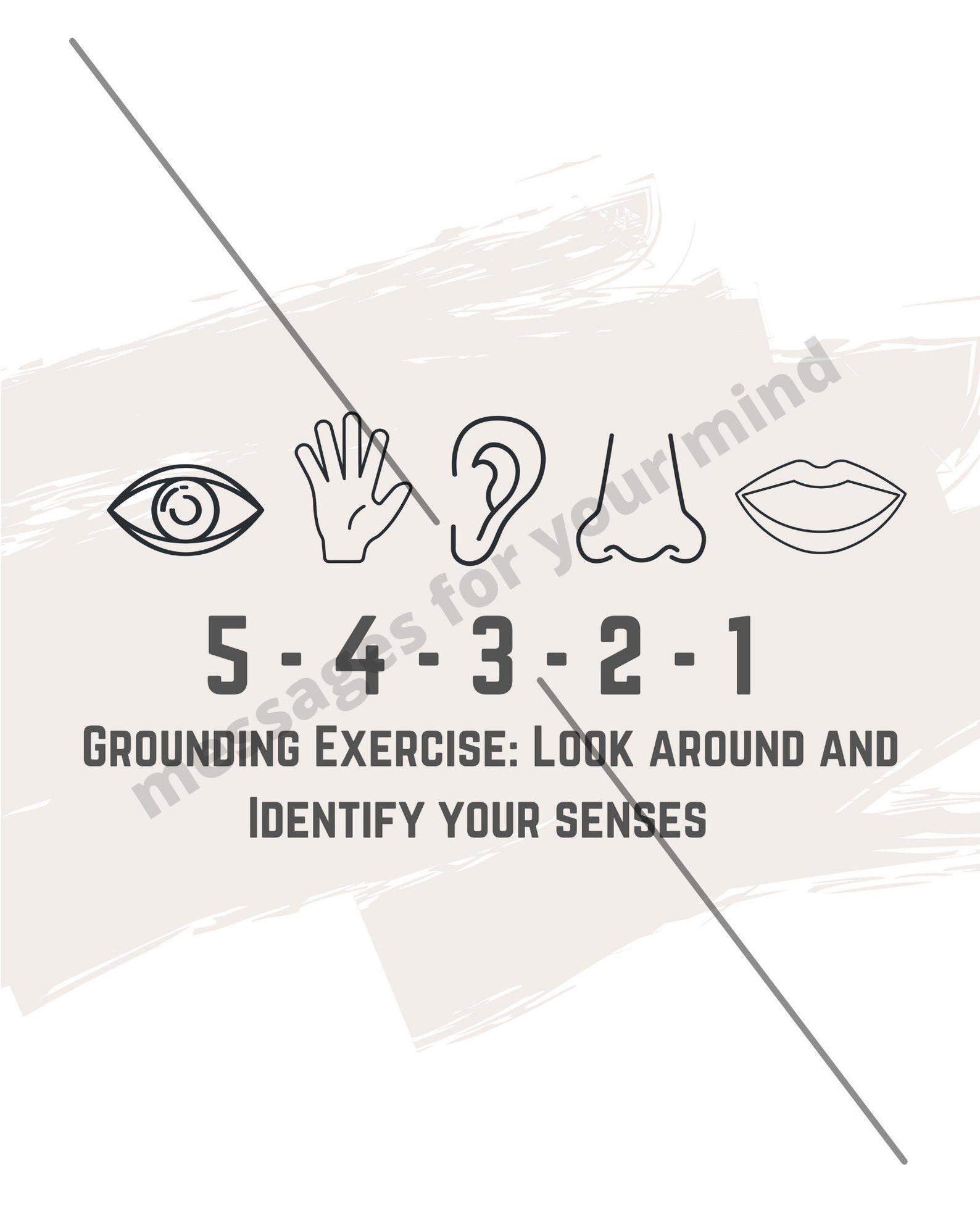 Grounding Exercises Poster 5 Senses Coping Skills Therapist - Etsy UK