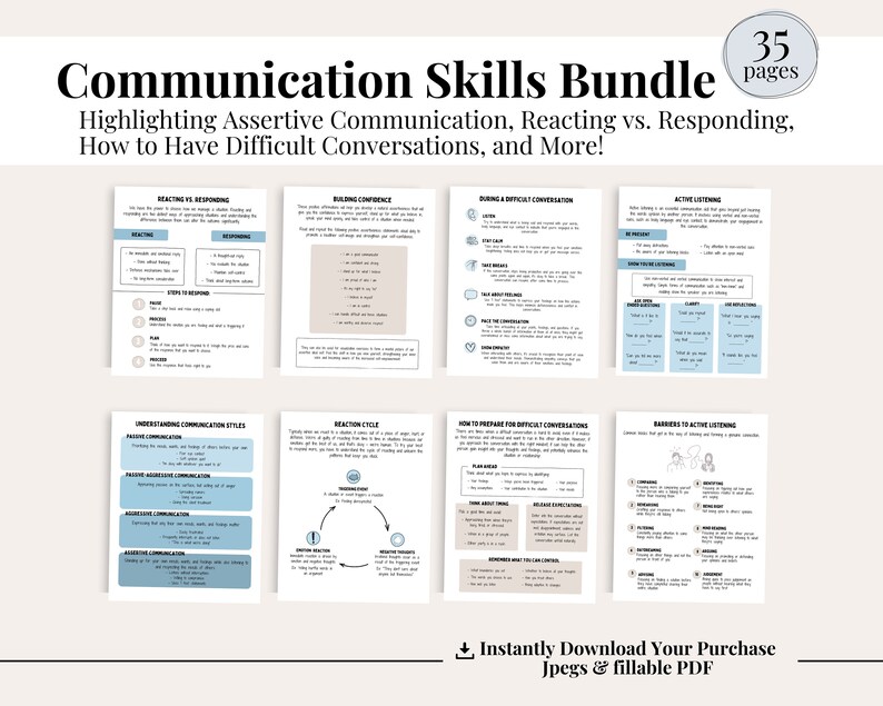 Communication Skills Bundle How to Have Difficult - Etsy Australia