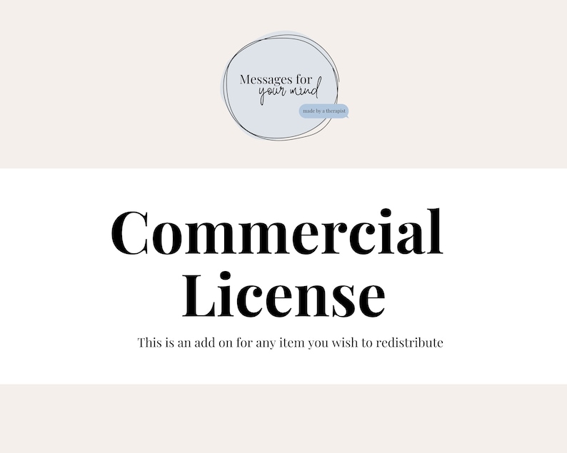Commercial License - Etsy