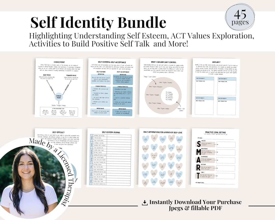 Self Esteem Workbook: Identity, Confidence & Personal Growth (PDF) - Etsy