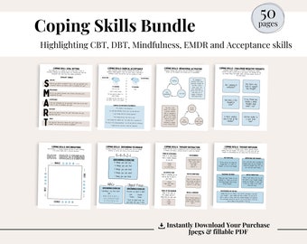 Coping Skills Bundle, Anxiety Coping Cards, Social Emotional Regulation ...
