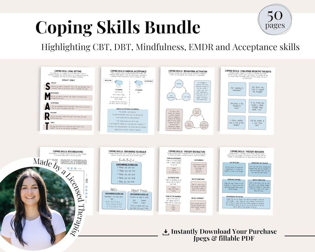 Coping Skills Bundle, Anxiety Coping Cards, Social Emotional Regulation ...