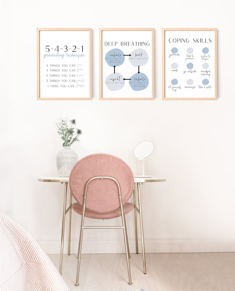 DIGITAL BUNDLE Grounding Exercise Print 5 Senses Coping - Etsy