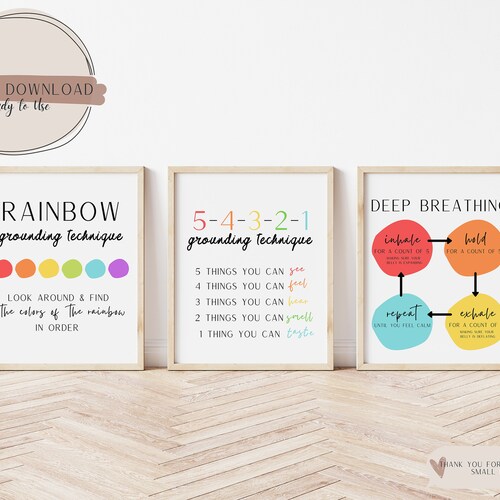 DIGITAL BUNDLE Grounding Exercise Print Coping Skill Print - Etsy