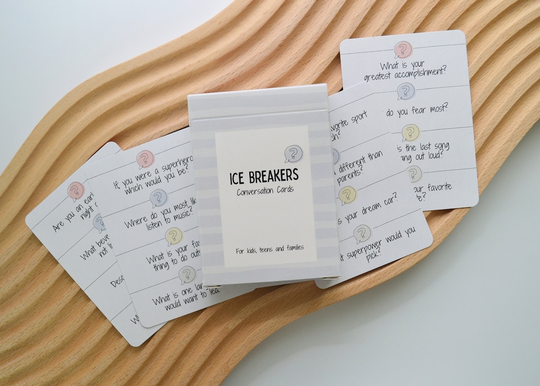 200 Ice Breaker Conversation Cards, Teens & Kids Question Cards ...