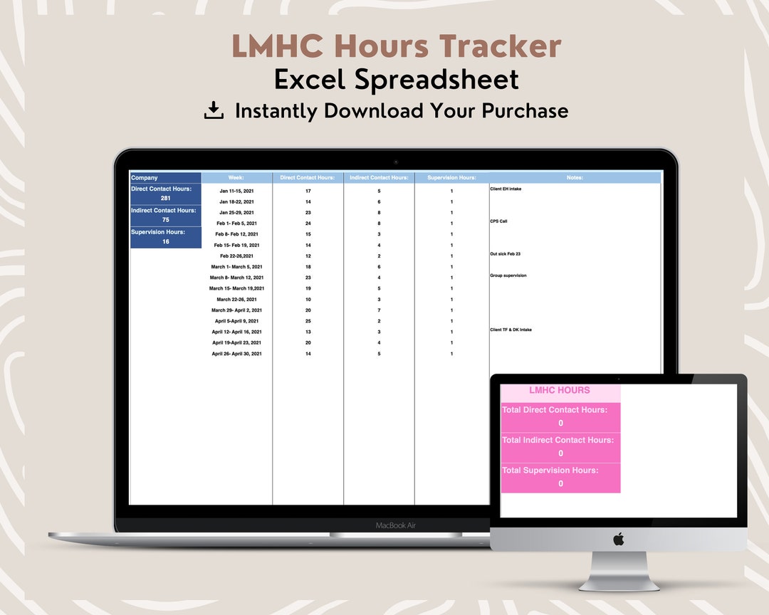 LMHC Hour Tracker, Licensed Mental Health Counselor Hour Tracker, Track ... LMHC Hour Tracker, Licensed Mental Health Counselor Hour Tracker, Track ...
