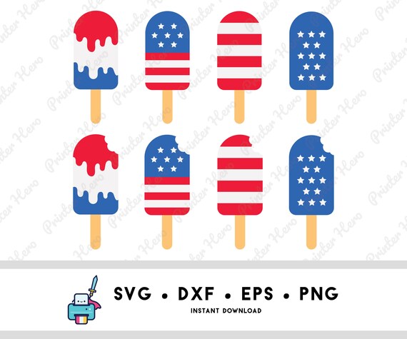 Paper, Party & Kids Embellishments Papercraft Patriotic Popsicles svg ...