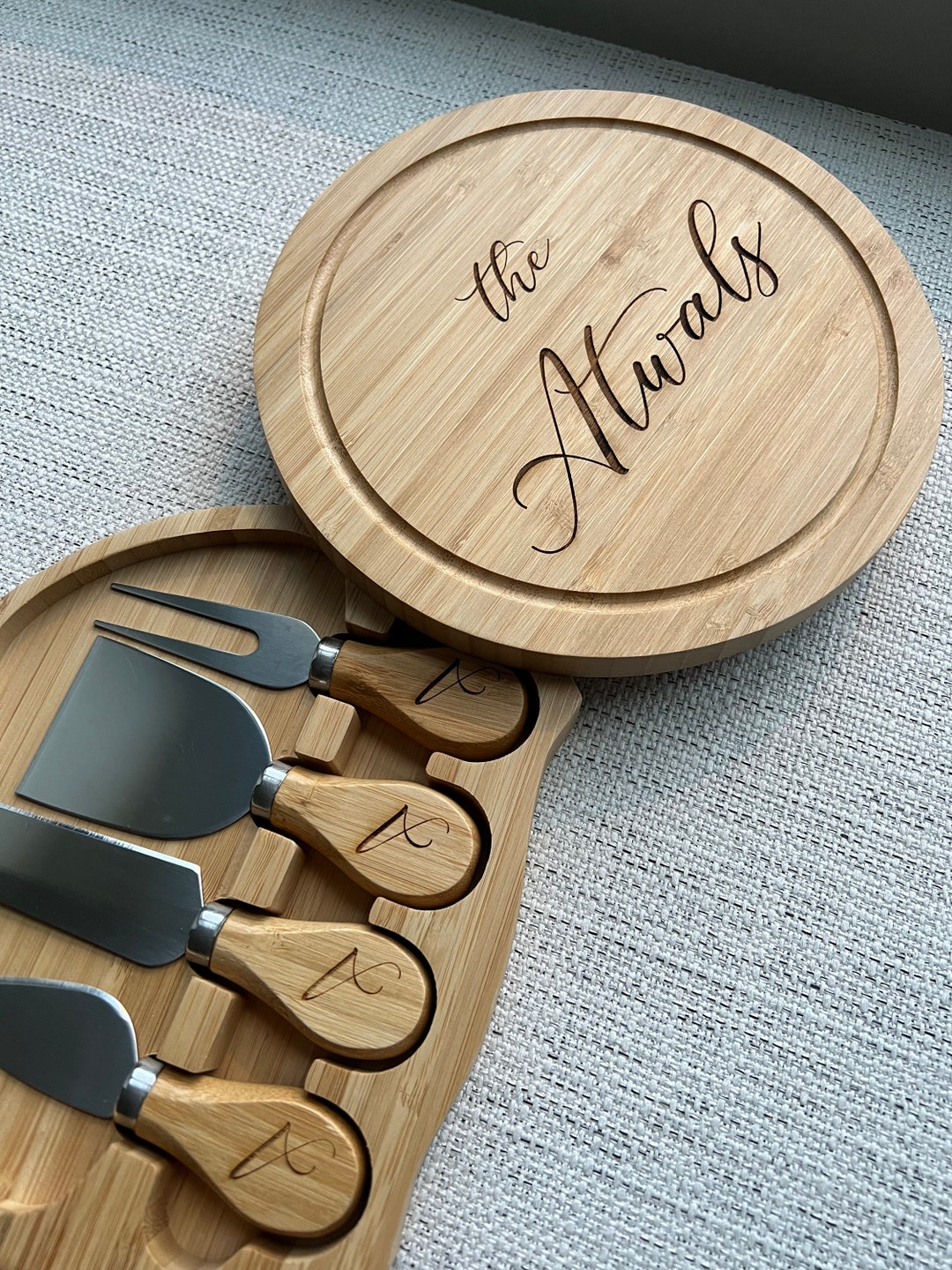 Engraved Cheese Board, Engraved Cheese Board Knife Set - Etsy