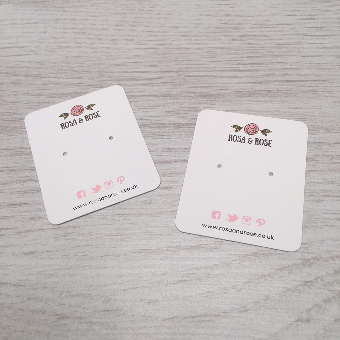 Custom Branded Earring Display Cards, Printed Jewellery Cards, Custom ...
