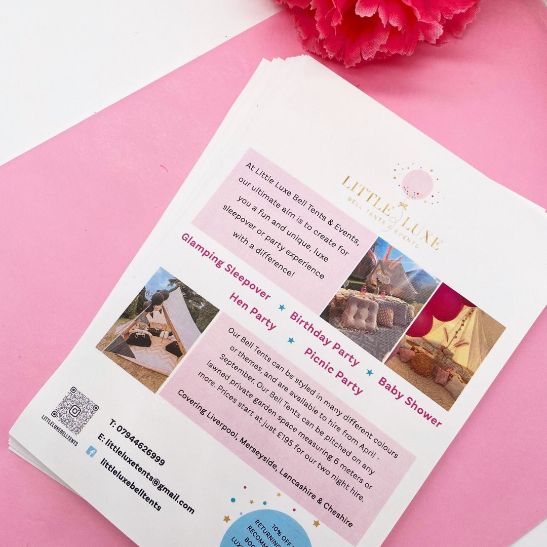 Flyer Design and Printing, A5 A6 Flyers, Custom Design, Small Business ...