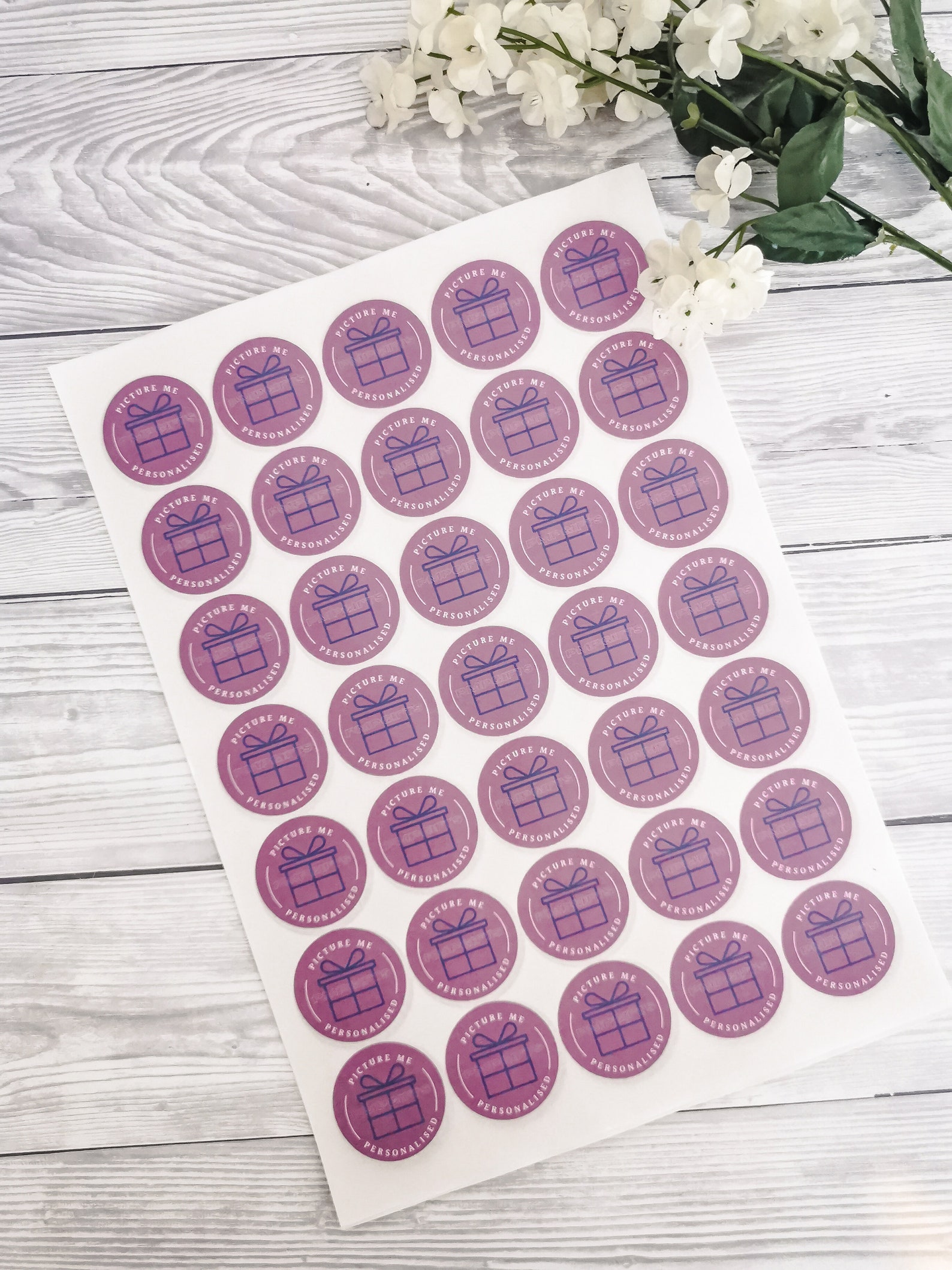 Personalized Business Logo Stickers, Matte Paper, 37mm (35 per Sheet ...