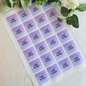 Square 37mm Stickers, A4 Sheets, Matte Finish, Logo Stickers ...