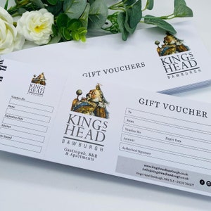 Custom Gift Vouchers, Business Gift Vouchers, Gift Voucher for Pub, Bar ...