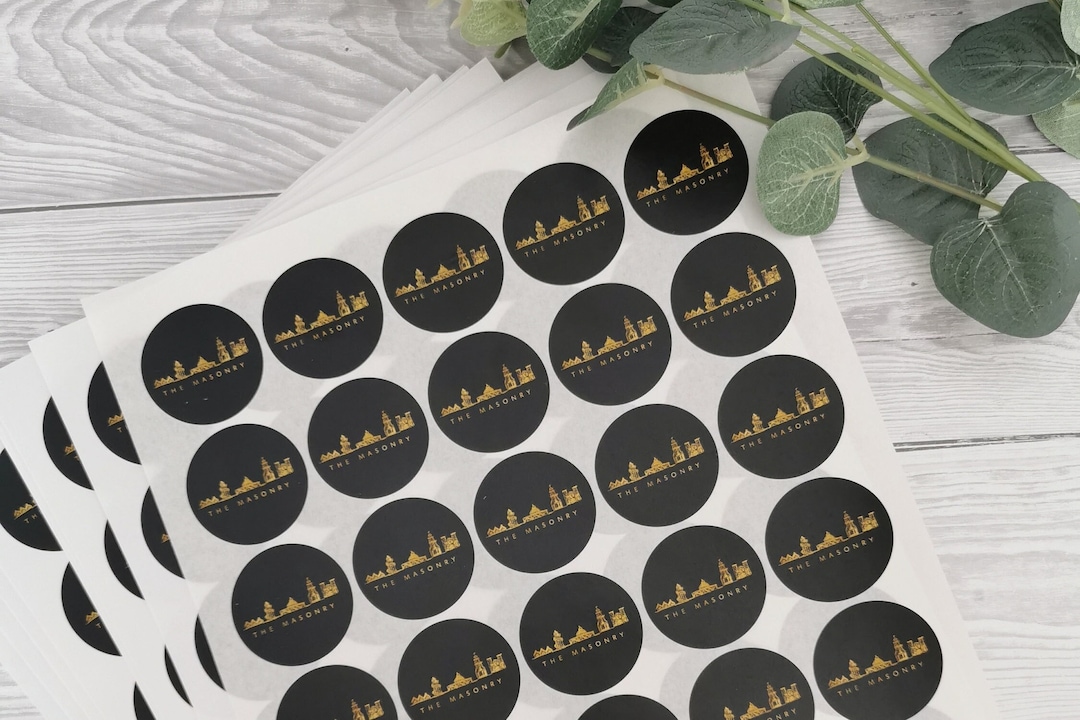 Personalized Logo Stickers, 37mm Circular Matte Labels - Etsy