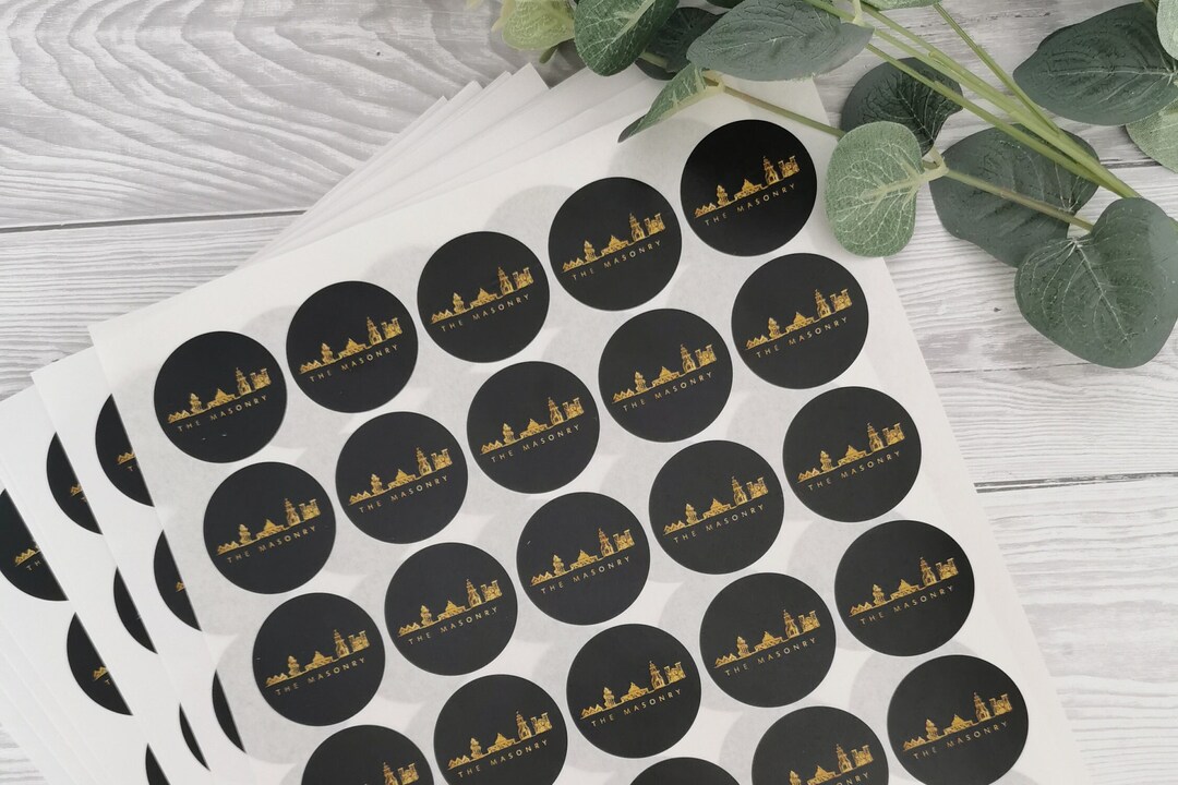 Circular 37mm Stickers A4 Sheets Matte Finish Logo - Etsy
