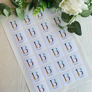 Square 37mm Stickers A4 Sheets Matte Finish Logo Stickers - Etsy UK