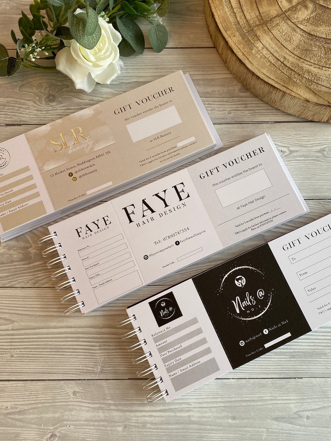 Personalized Beauty Gift Voucher Books, Custom Logo, Christmas Gift - Etsy