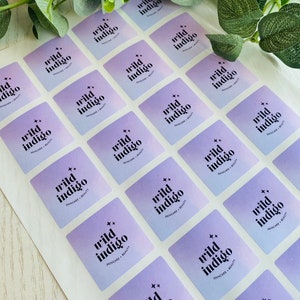 Square 37mm Stickers A4 Sheets Matte Finish Logo Stickers - Etsy