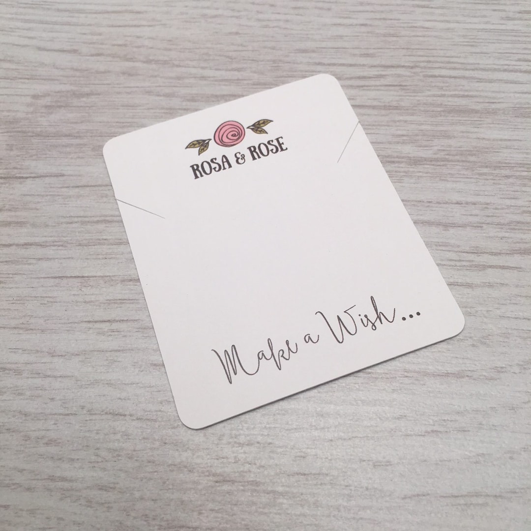 Necklace / Bracelet Display Cards, Jewellery Backing Cards, Custom ...