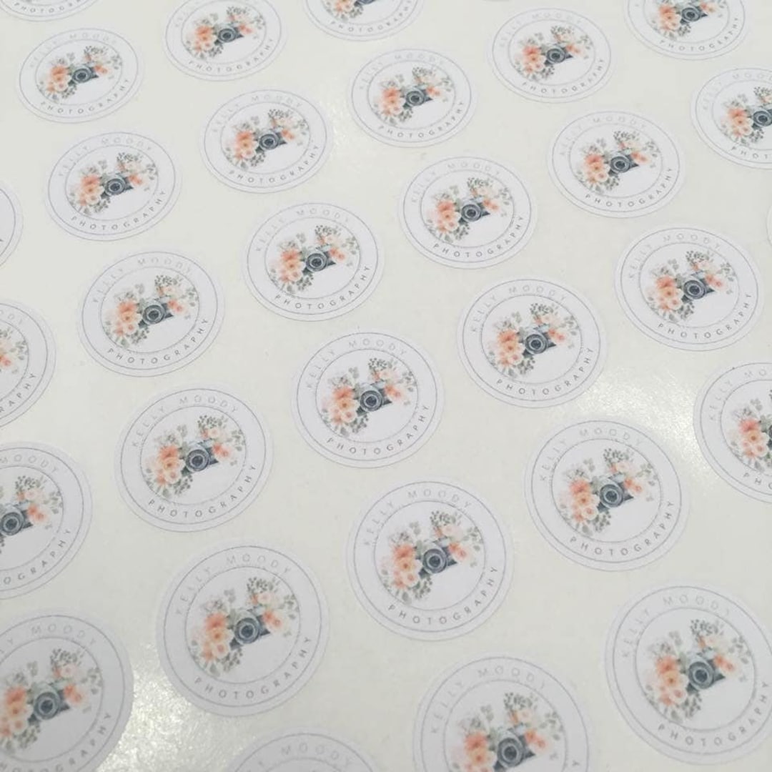 Circular 25mm Stickers, A4 Sheets, Matte Finish, Logo Stickers ...
