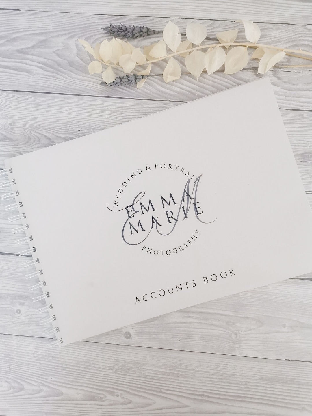 A4 Accounts Book With Custom Logo, Annual Totals and Money in and Money ...