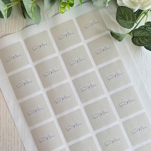 Square 37mm Stickers, A4 Sheets, Matte Finish, Logo Stickers ...