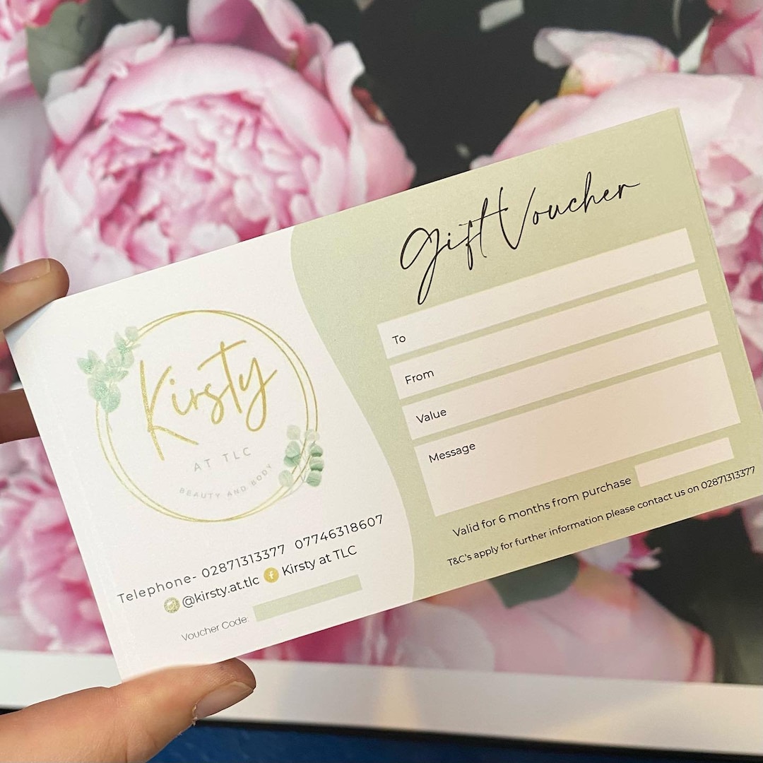 Loose Gift Vouchers, Business Gift Vouchers, Customisable Gift Voucher ...