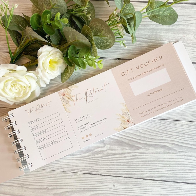 Christmas Gift Certificate Book for Small Businesses. Custom Designed ...