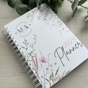 Personalised 2025 Year Planner Custom Design Covers, A5, Recycled Paper ...