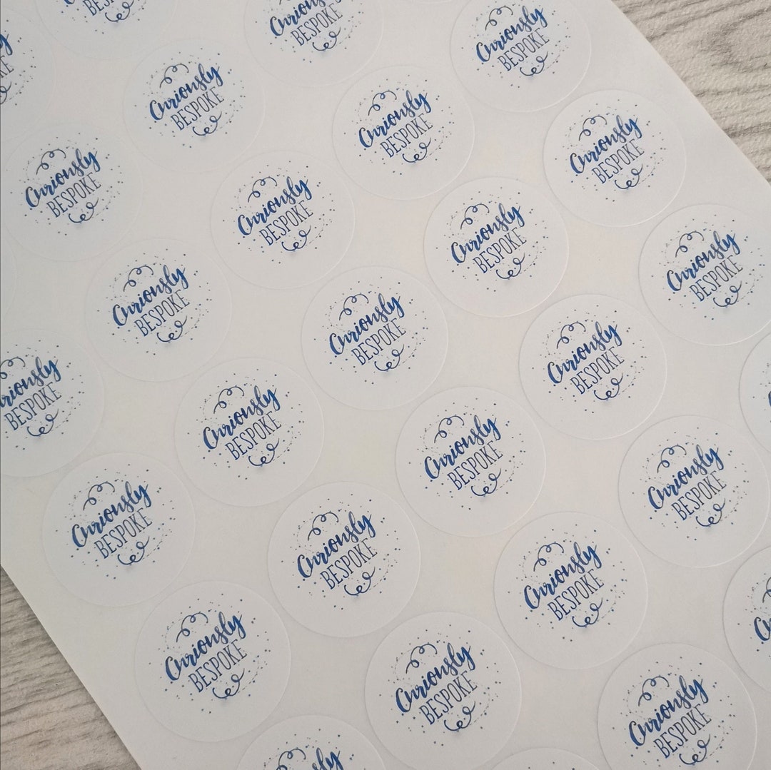 Circular 25mm Stickers, A4 Sheets, Matte Finish, Logo Stickers ...