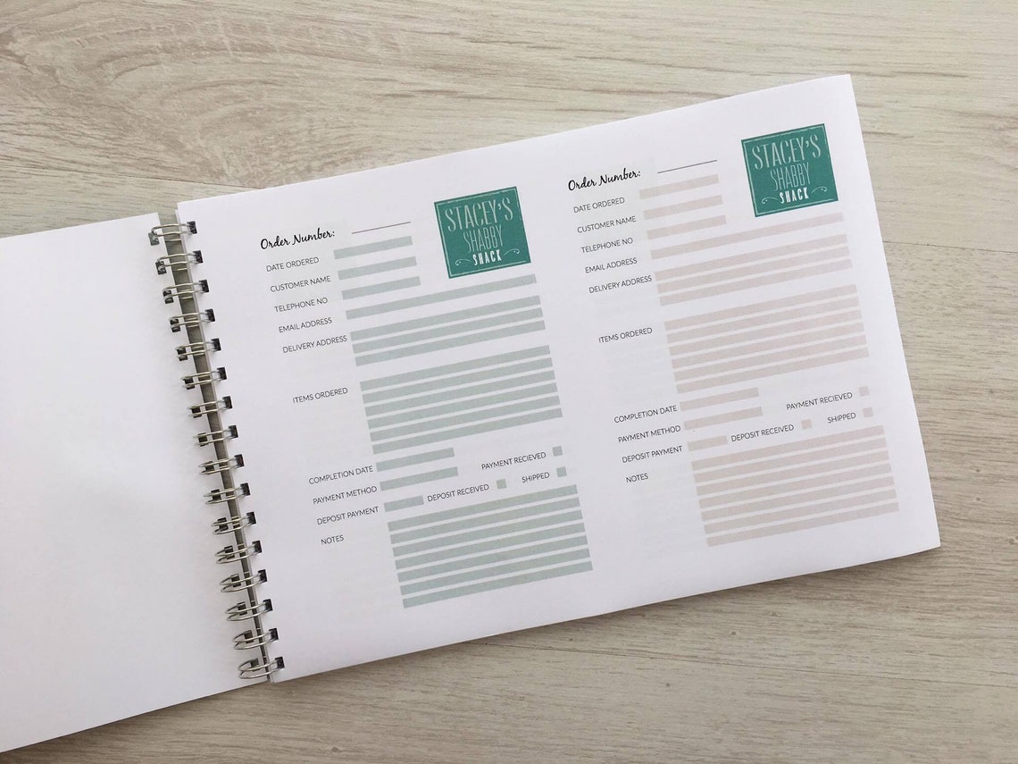 Order Book, Two Orders per Page - Etsy
